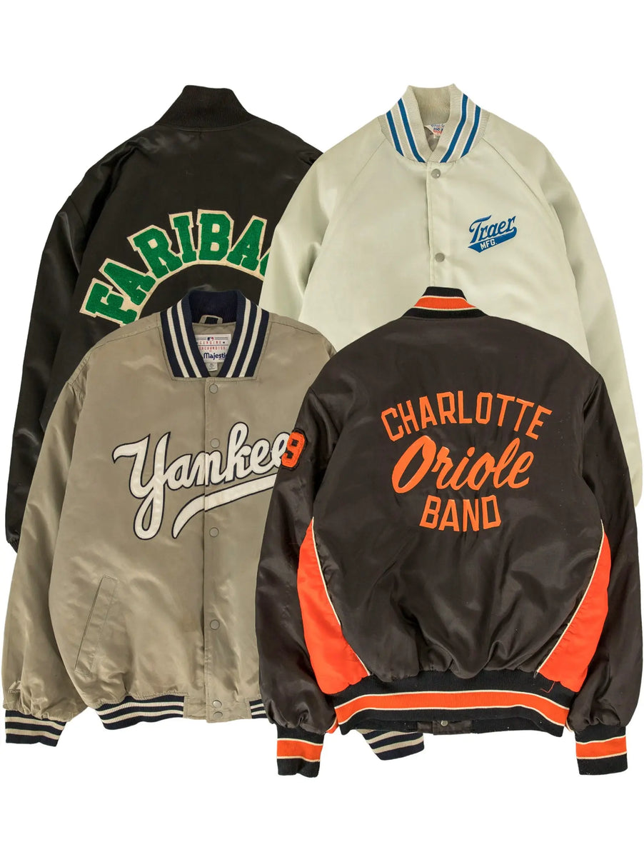 Vintage Nylon/Satin Baseball Jackets - Thrift Vintage Wholesale